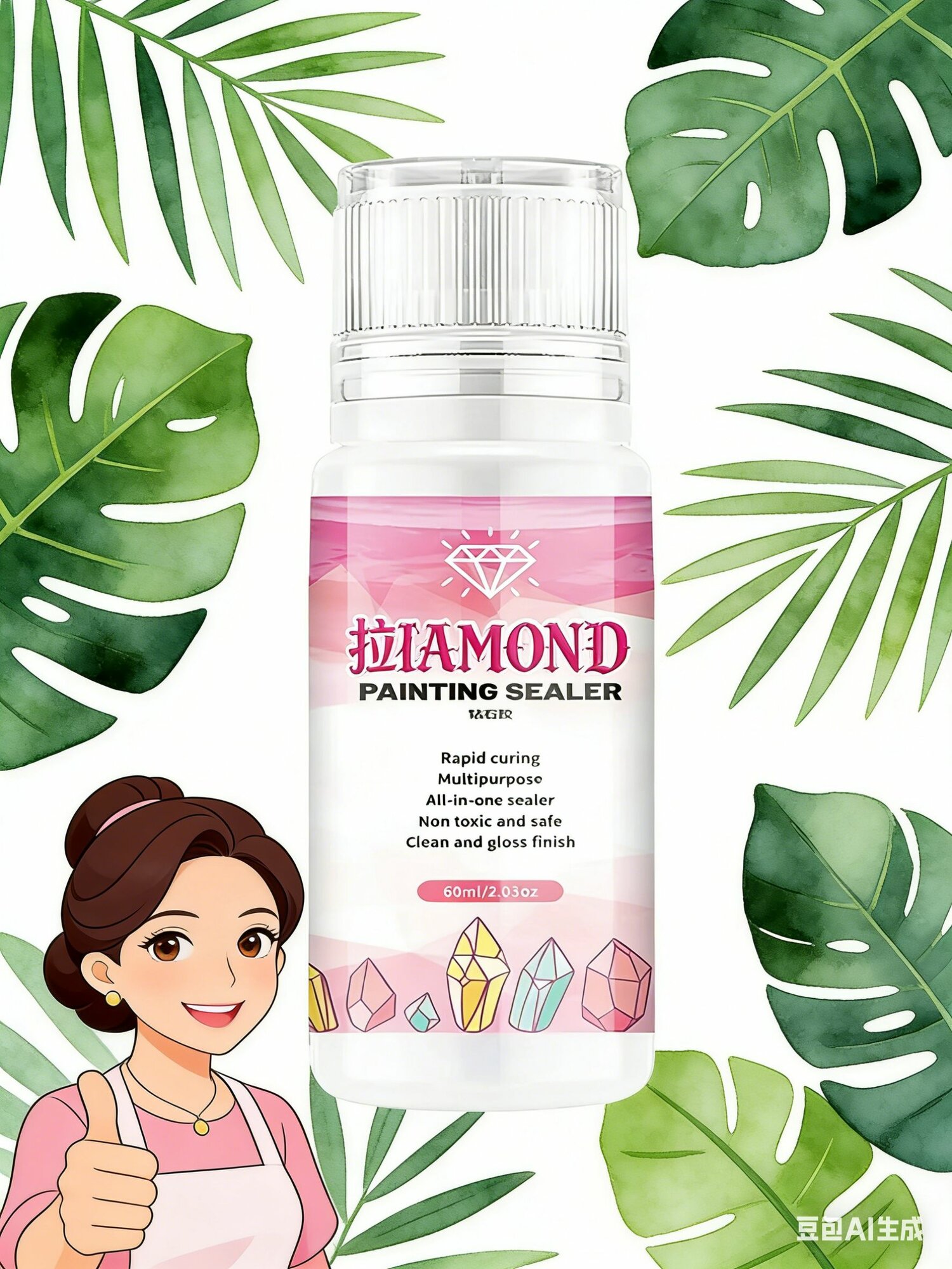 Клей гель фиксатор для алмазной мозаики 60 мл