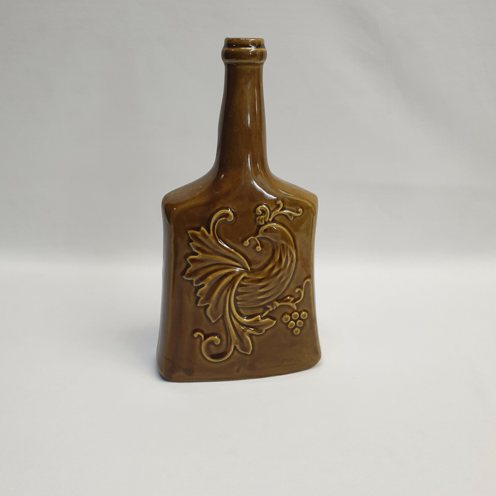 Винтажная бутылка штоф без пробки, керамика 0.8 л, СССР