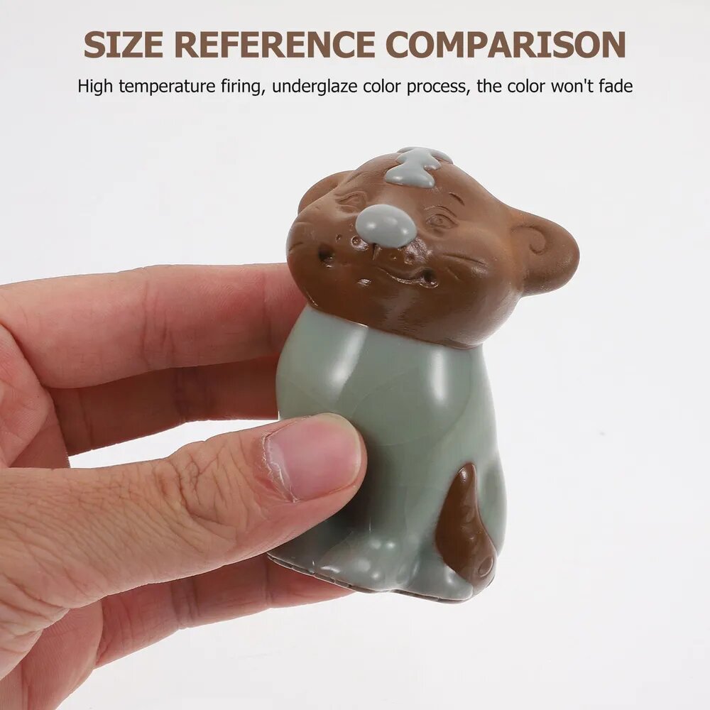 Фигурка из коричневой керамики в форме животного для декора домашнего интерьера