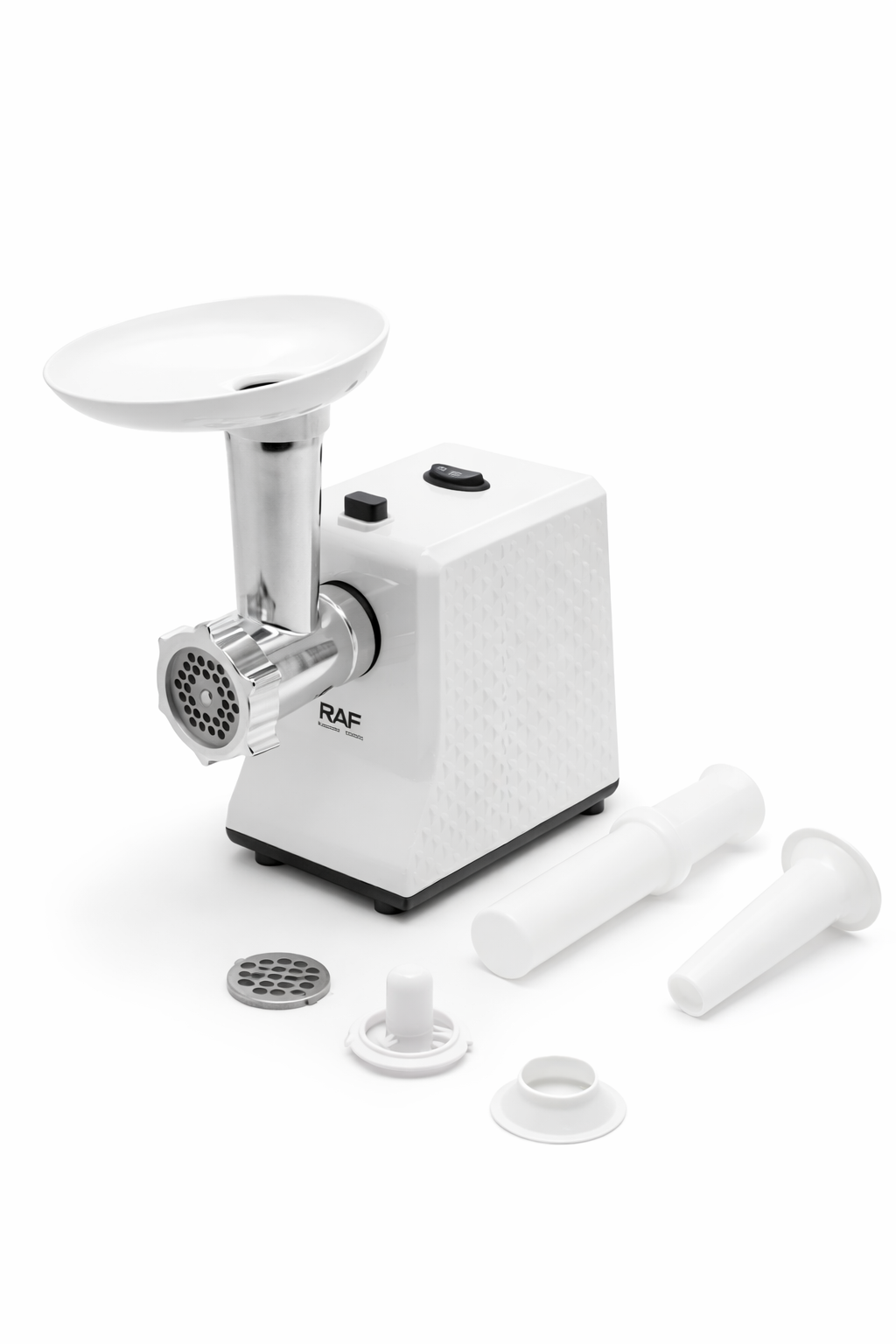 Электрическая мясорубка RAF R3391, 2,2 кг, 3 насадки, 250 оборотов в минуту, 2000вт.