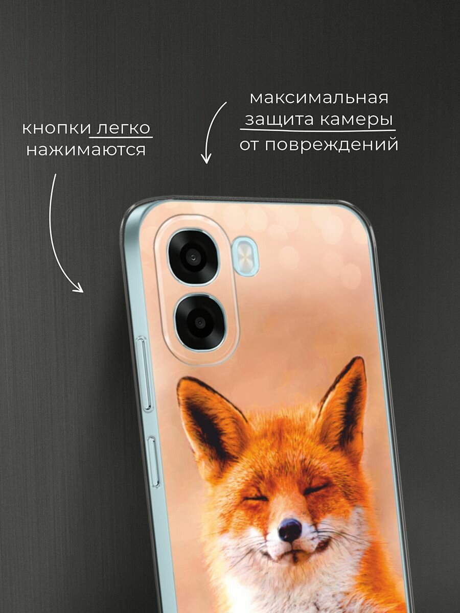 Силиконовый чехол на Oppo A6x / Оппо A6x с принтом Главное фыр-фыр — фото 1