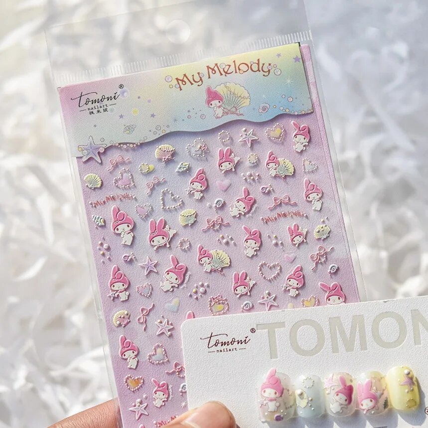 Наклейки для ногтей Томони My Melody, розовый, SAN-024