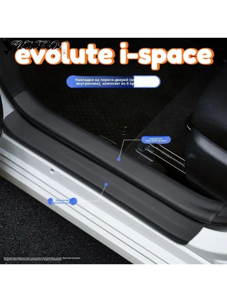 Evolute Evolute i-space Защита внешних частей автомобиля, 8 шт. Черный матовый
