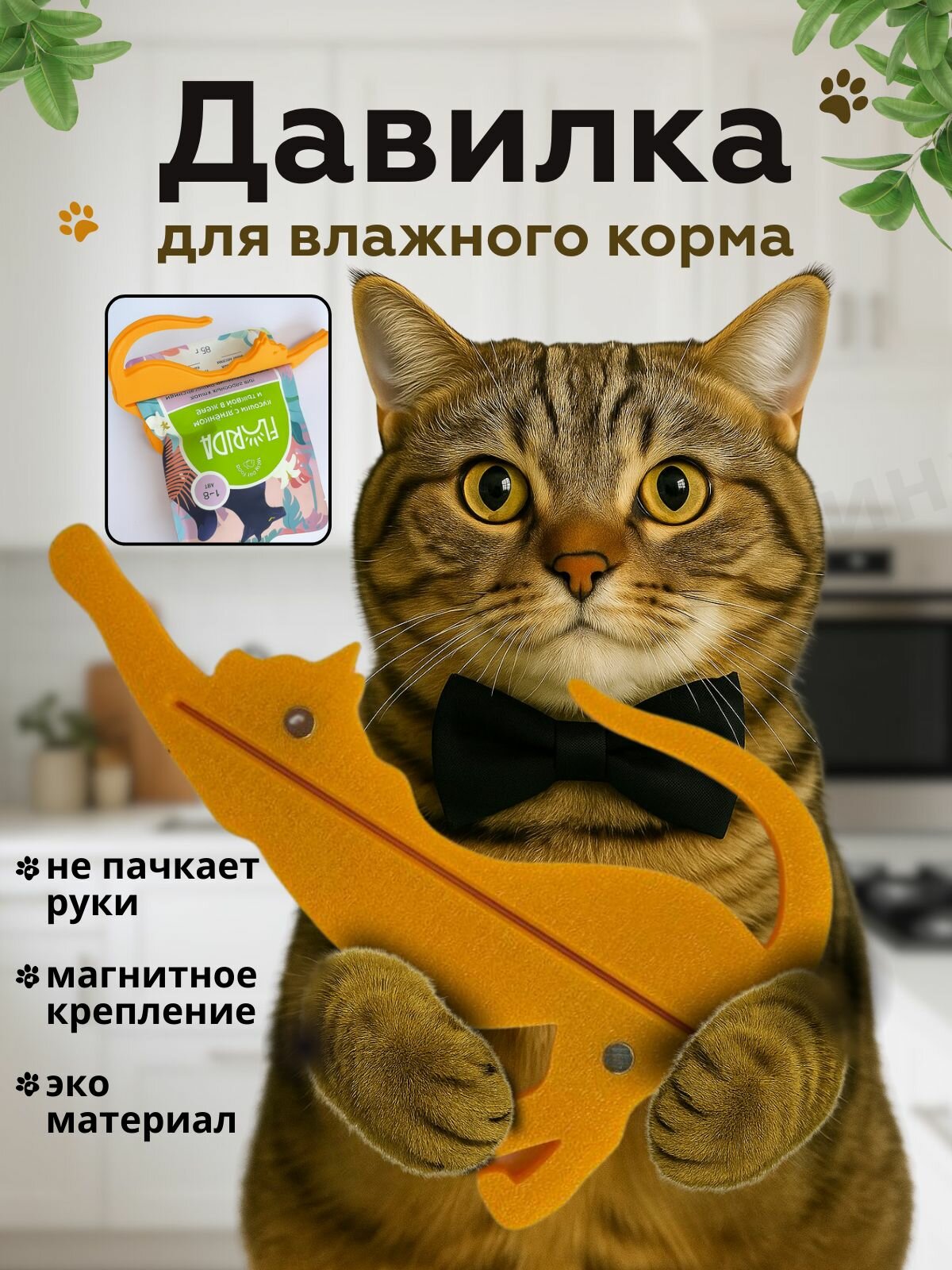 Пресс-давилка для влажного корма оранжевый