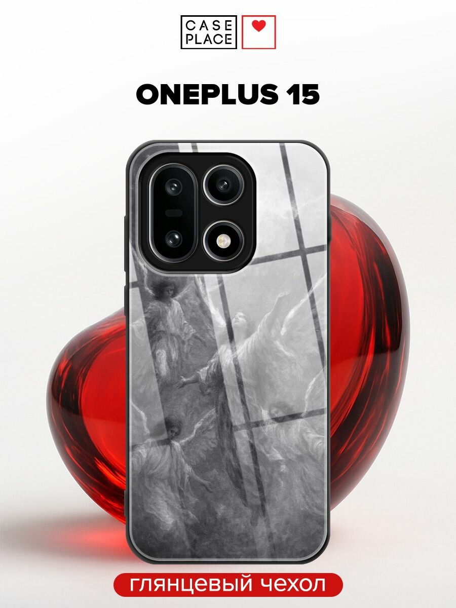 Чехол на OnePlus 15 / Ван Плас 15 с принтом "Темные ангелы в облаках 2"
