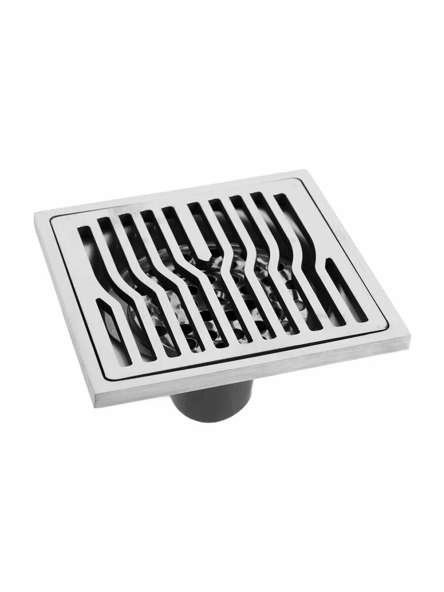 Трап душевой, вертикальный, с сеткой для задержки волос