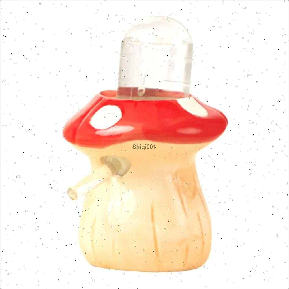 Керамическая поилка для грызунов в форме гриба, 60 мл, с подставкой, красная, для хомяков, крыс, шиншилл, ежиков, с герметичным носиком