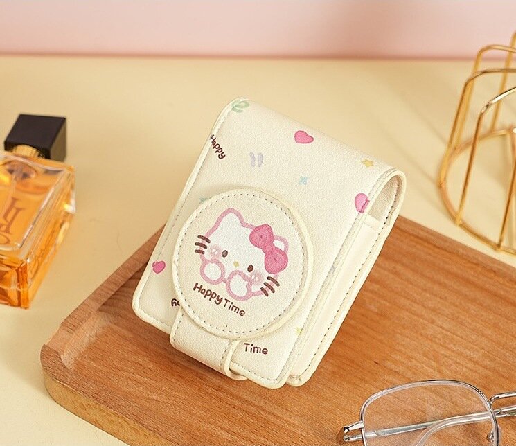 Горячая распродажаНовая сумочка для помады Hello Kitty с зеркалом, мини-чехол для хранения макияжа и косметики.