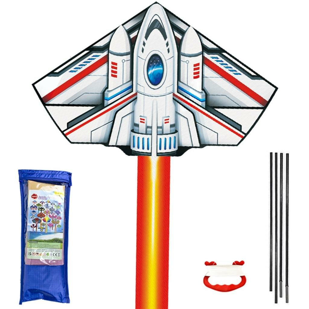 Детские кайты с ярким узором, космический корабль