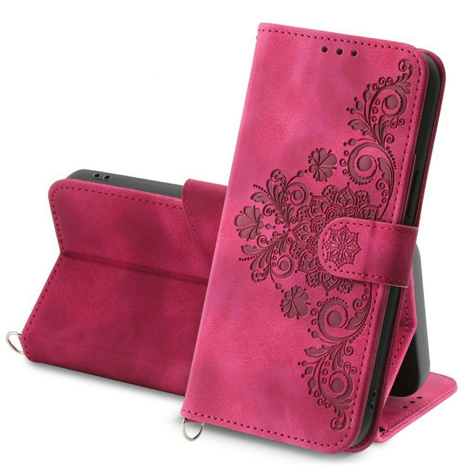 Чехол-книжка MyPads для Xiaomi Redmi 12C с магнитной застежкой и цветочным тиснением