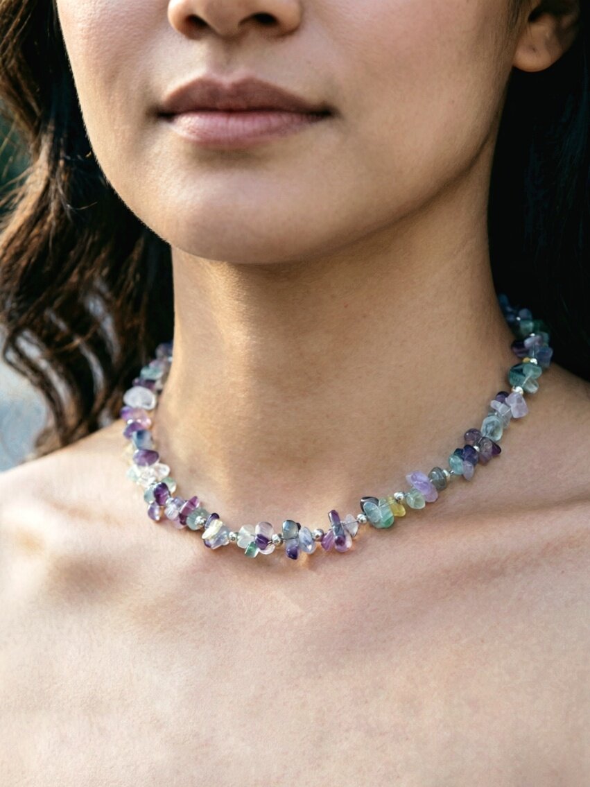 Чокер, флюорит