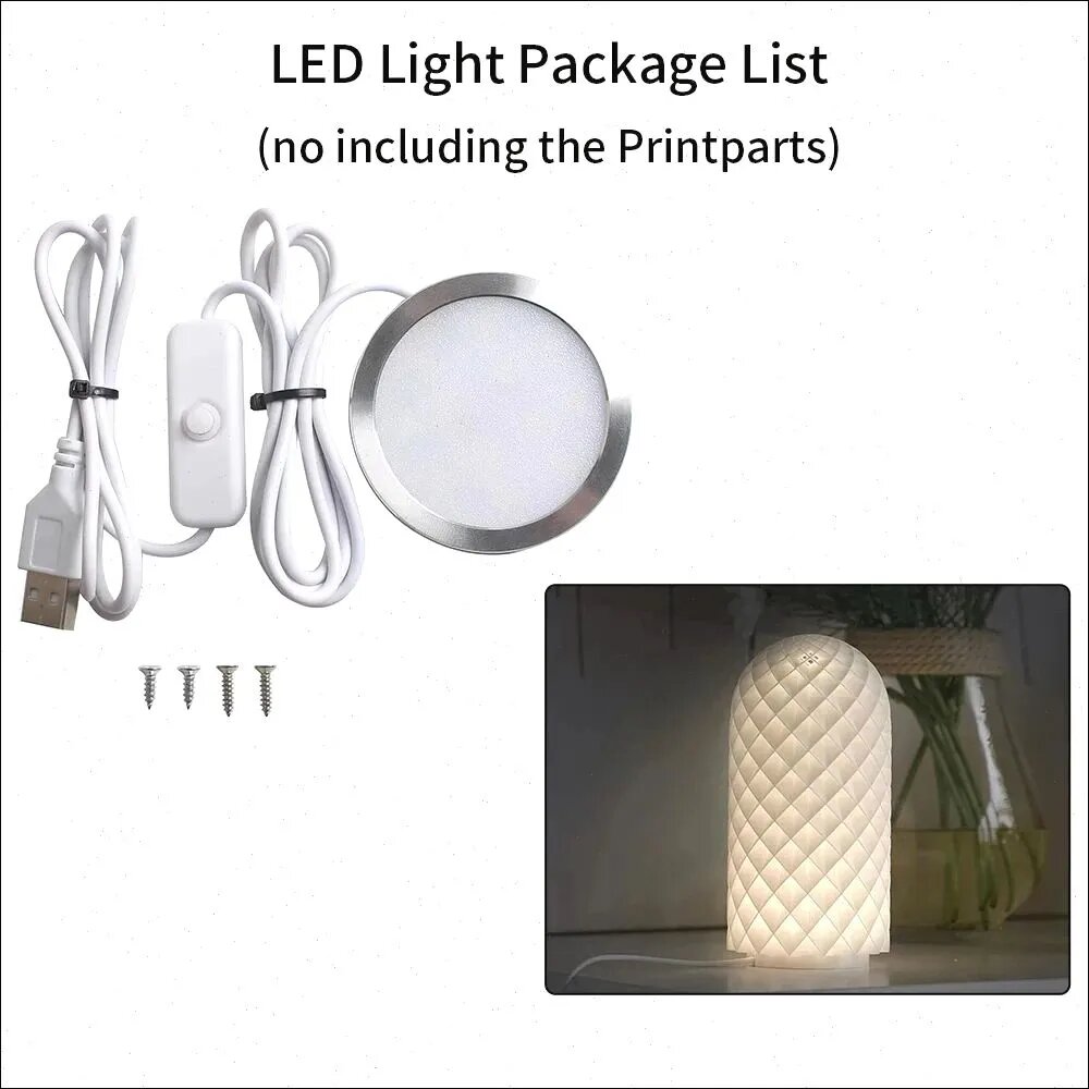 Для Bambu Lab LED Light Model Kit Детали 3D-принтера, LED Light Package List