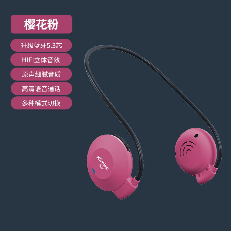 Новые миниатюрные беспроводные спортивные наушники T02 с FM-радио, универсальные Bluetooth-наушники с креплением на шею для бега и занятий спортом.
