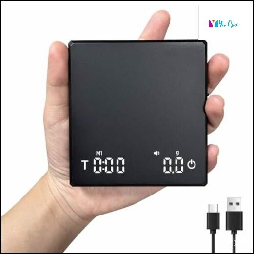Электронные весы MHW-3BOMBER "Cube 2.0 Mini Coffee Scale", для кофе, USB зарядка, 5 кг, черные
