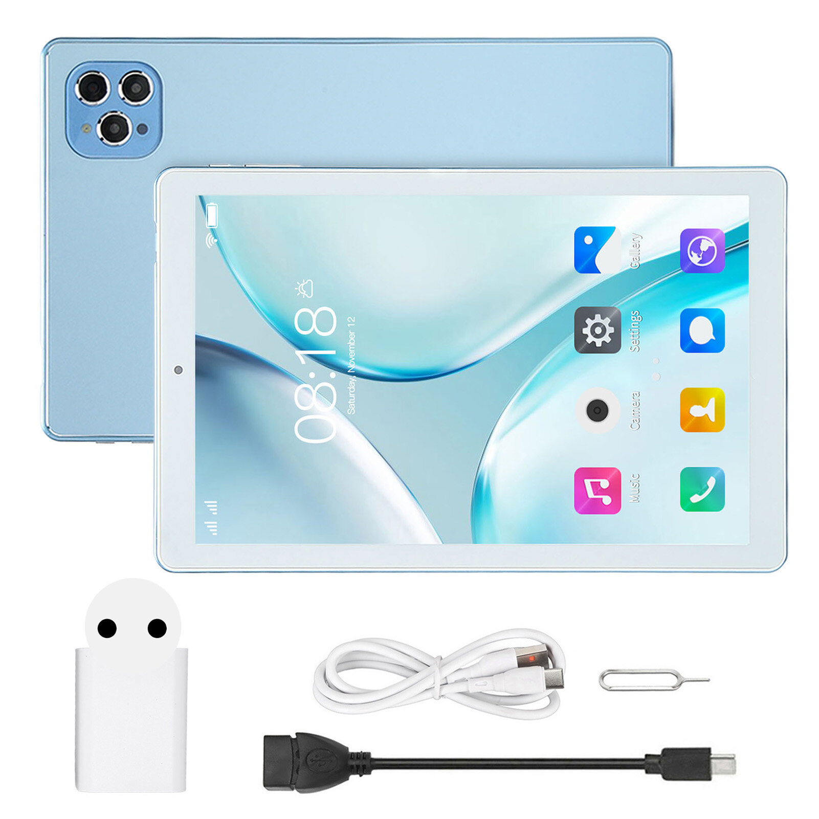 Планшет 10,1 дюйма 5G: WiFi, 4GB/64GB, 1960x1080, 8MP/16MP, 8ядерный, Android 11.0, с телефонными вы