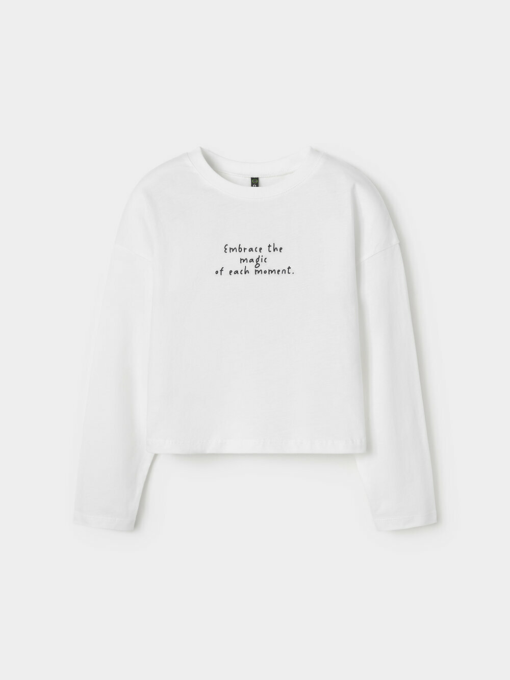 Лонгслив базовый с принтом для девочки