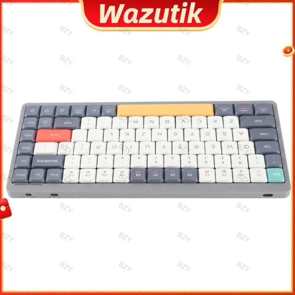 Клавиатура Wazutik AIR75 - механическая, 84 клавиши, бежевая, Bluetooth — фото 1
