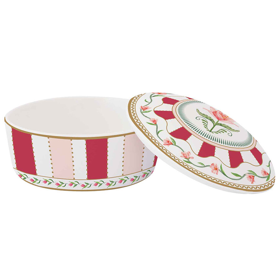 Шкатулка для украшений Flowery D10 см фарфоровая Easy Life R1441/FLRY