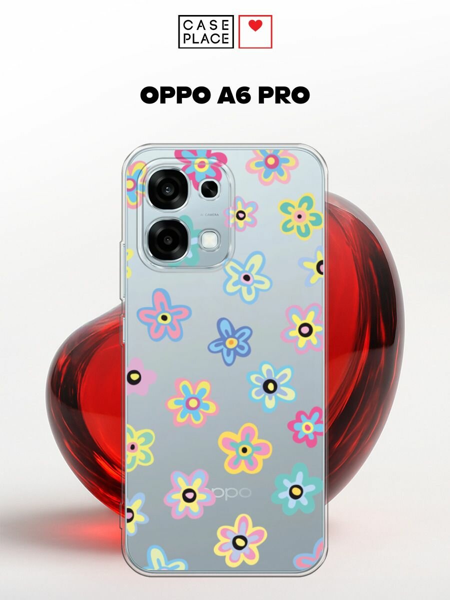 Чехол на Oppo A6 Pro / Оппо A6 Про с принтом Летние цветочки