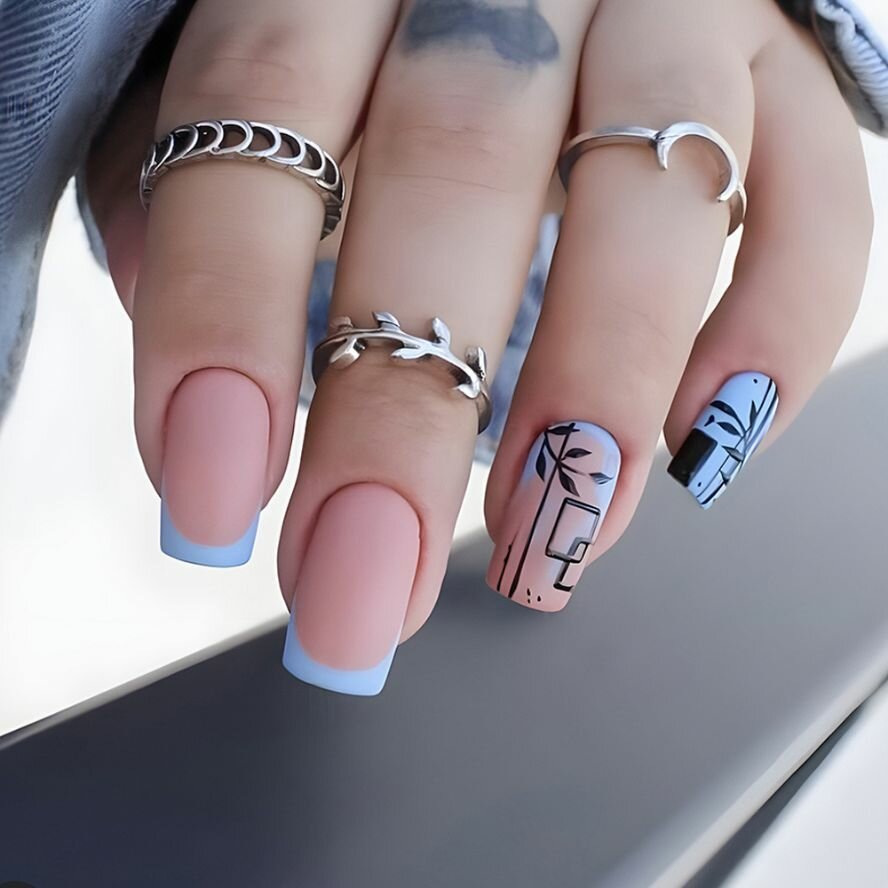 Накладные ногти ( 24 типсы + клей )