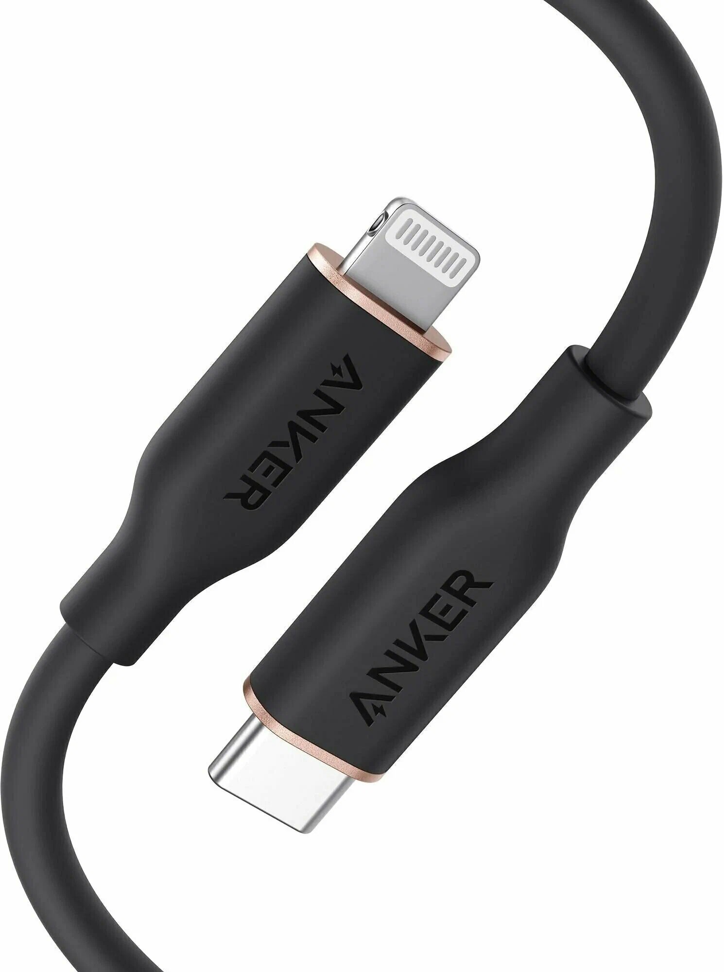 Кабель Anker PowerLine lll Flow USB-C to Lightning 1,8m черный A8663P11