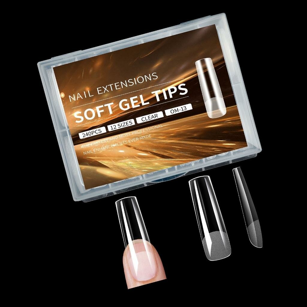 Акриловые ногтевые типсы «Коффин», 04стиль