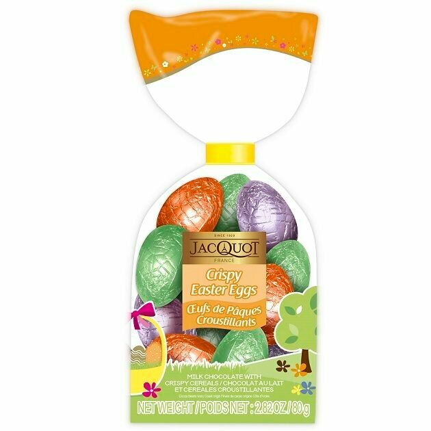 Ассорти JACQUOT шоколадные яйца с начинкой пралине /пакет/ 80г
