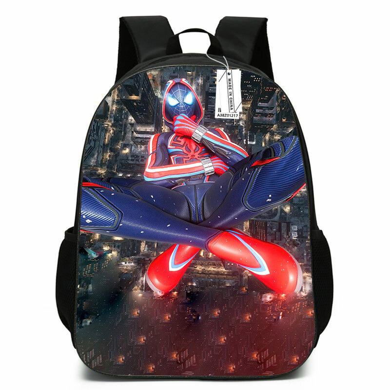 Рюкзак Marvel Spider-Man с 3D цифровой печатью, школьная сумка с героями мультфильмов, большая вместимость, износостойкий портативный рюкзак