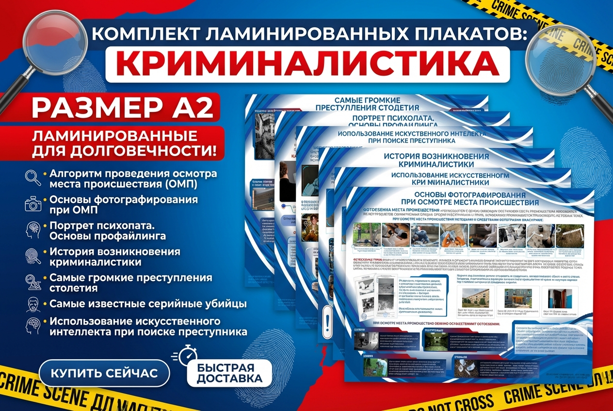 Комплект плакатов "Криминалистика"