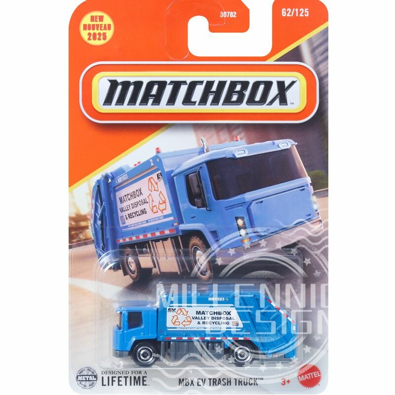Mattel Matchbox Модель автомобиля из сплава 1:64, Новая модель 2025 года, Серия 25F и E(62-Санитарный грузовик)