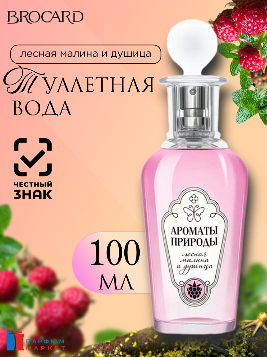 Туалетная вода BROCARD Ароматы Природы Лесная Малина и Душица 100 мл