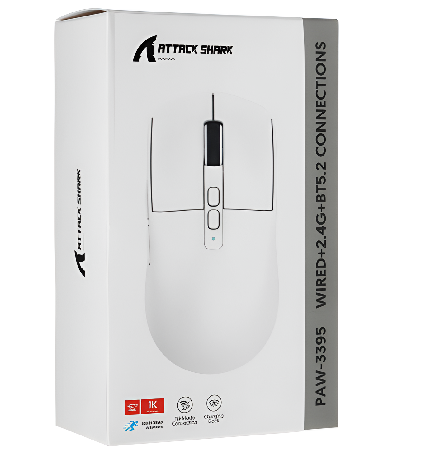 Беспроводная мышь Attack Shark "X6", с нескользящими накладками, 6 клавиш