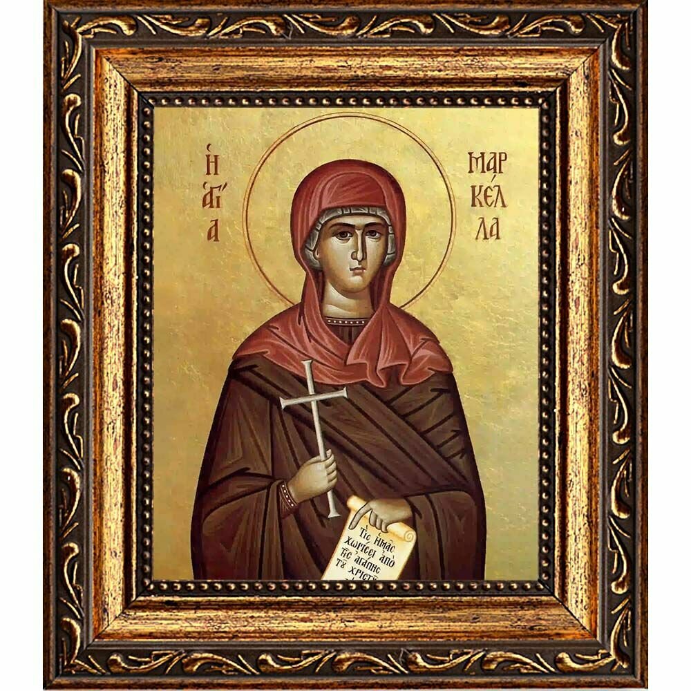 Маркелла Хиосская святая мученица. Икона на холсте. (15 х 18 см / В раме / 22)