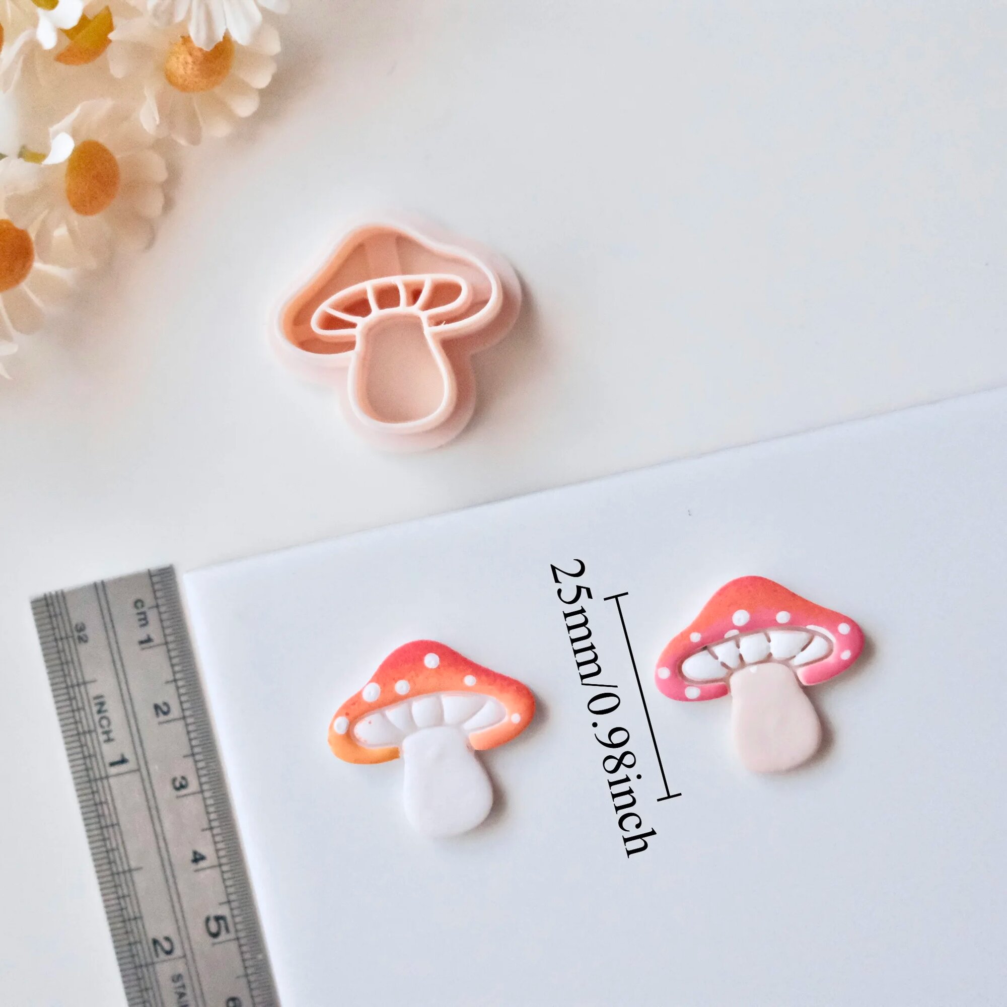 Форма для тиснения грибов, PLA, F small