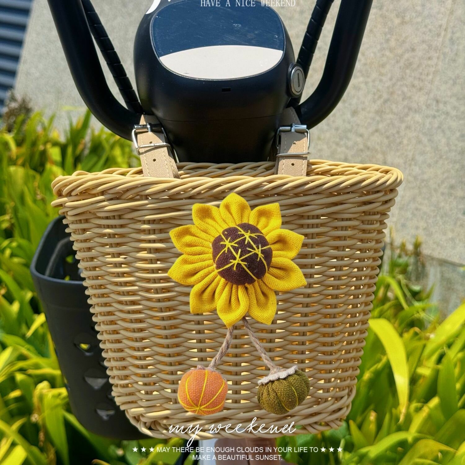 Корзина для велосипеда, корзина для электровелосипеда, хаки, 20х16х16см