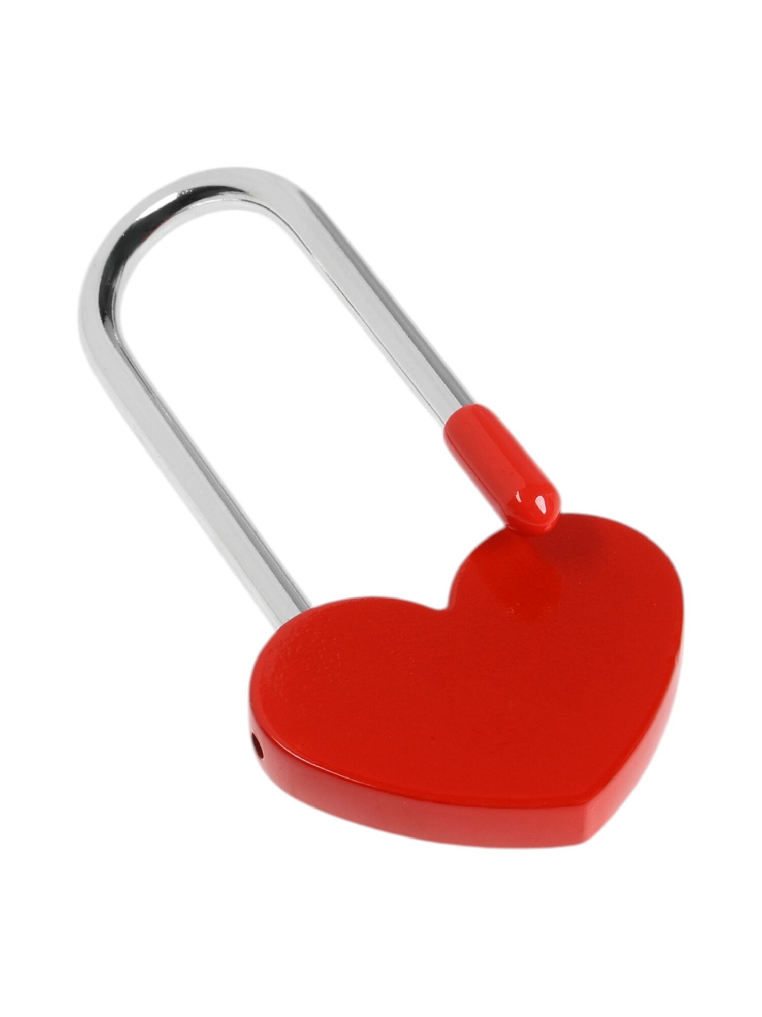 Замок навесной тундра Сердечко, сувенирный свадебный, красный