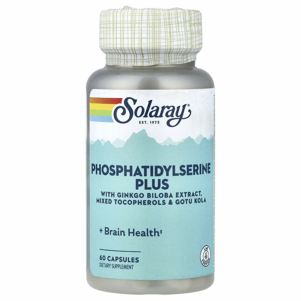 Solaray, Phosphatidylserine Plus, 60 капсул