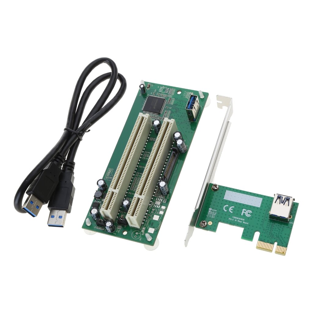 Кабель-адаптер PCI-E-2xPCI PCIE x1-x16 для карт PCI-расширения