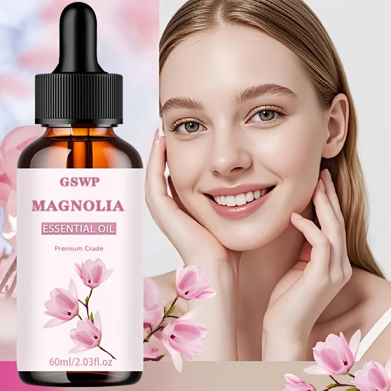 Эфирное Масло Магнолии GSWP, 60 Мл, Для Массажа Лица И Тела, Ухода За Волосами, Увлажнения Рук И Ног