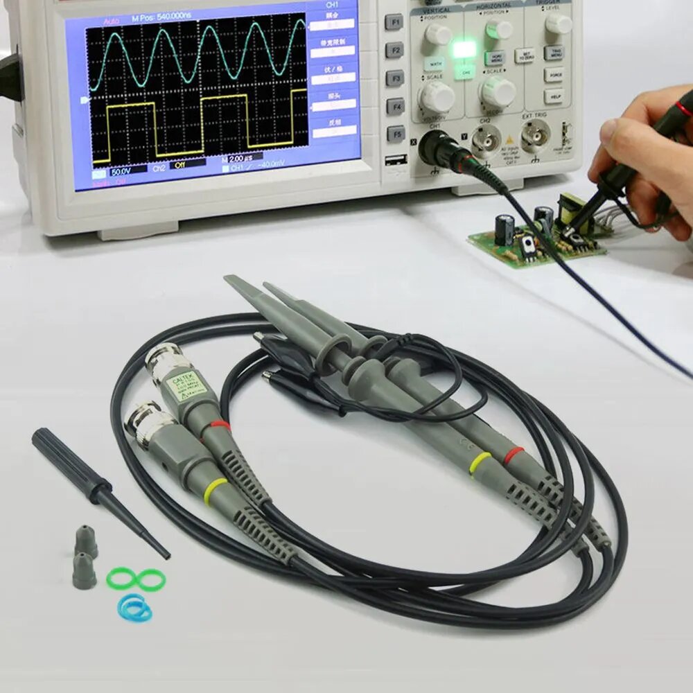 2 шт. щупы P6100 для осциллографа, 100 МГц, 1 /10 , BNC, с зажимом