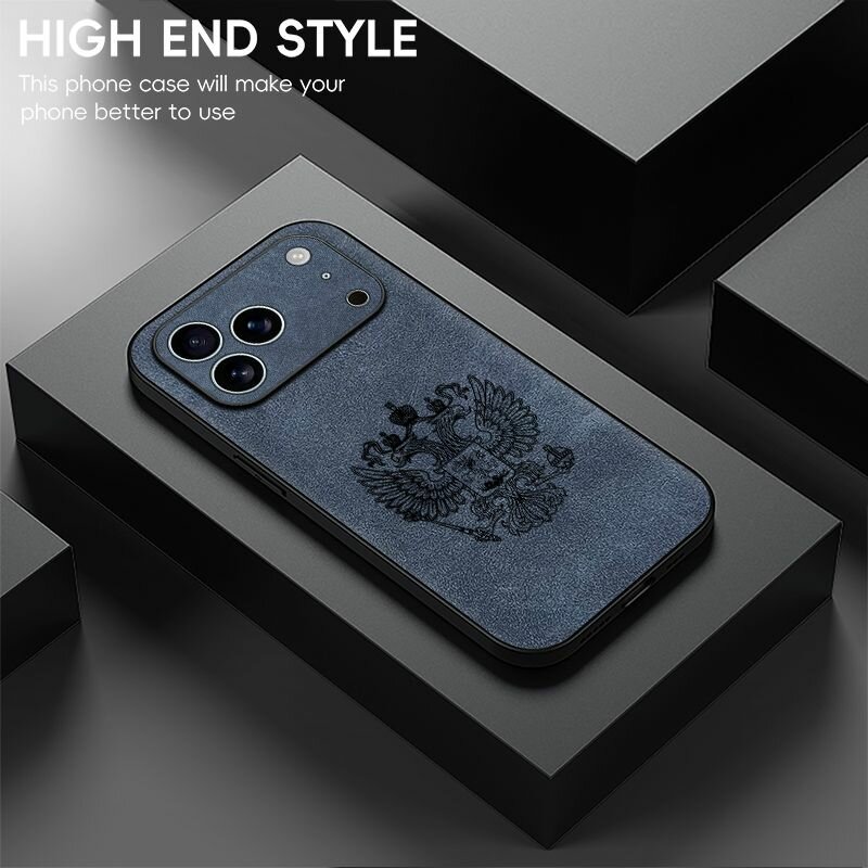 Роскошный кожаный чехол для Apple iPhone 17 Pro (Эпл Айфон 17 Про), устойчивый к отпечаткам пальцев, приятный на ощупь чехол для iPhone 17 Pro приятный на ощупь противоотпечатковый