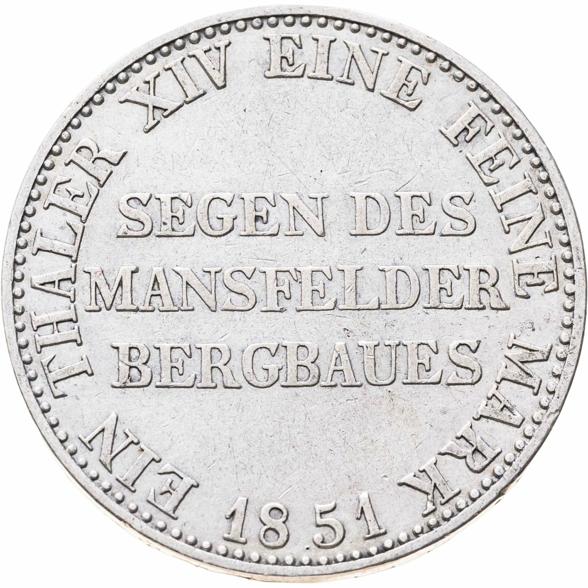 Пруссия 1 талер 1851 А, Серебро 750, в сохранности XF