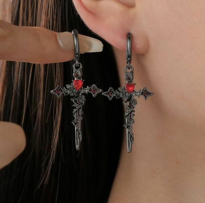 Серьги, эмаль, искусственный камень