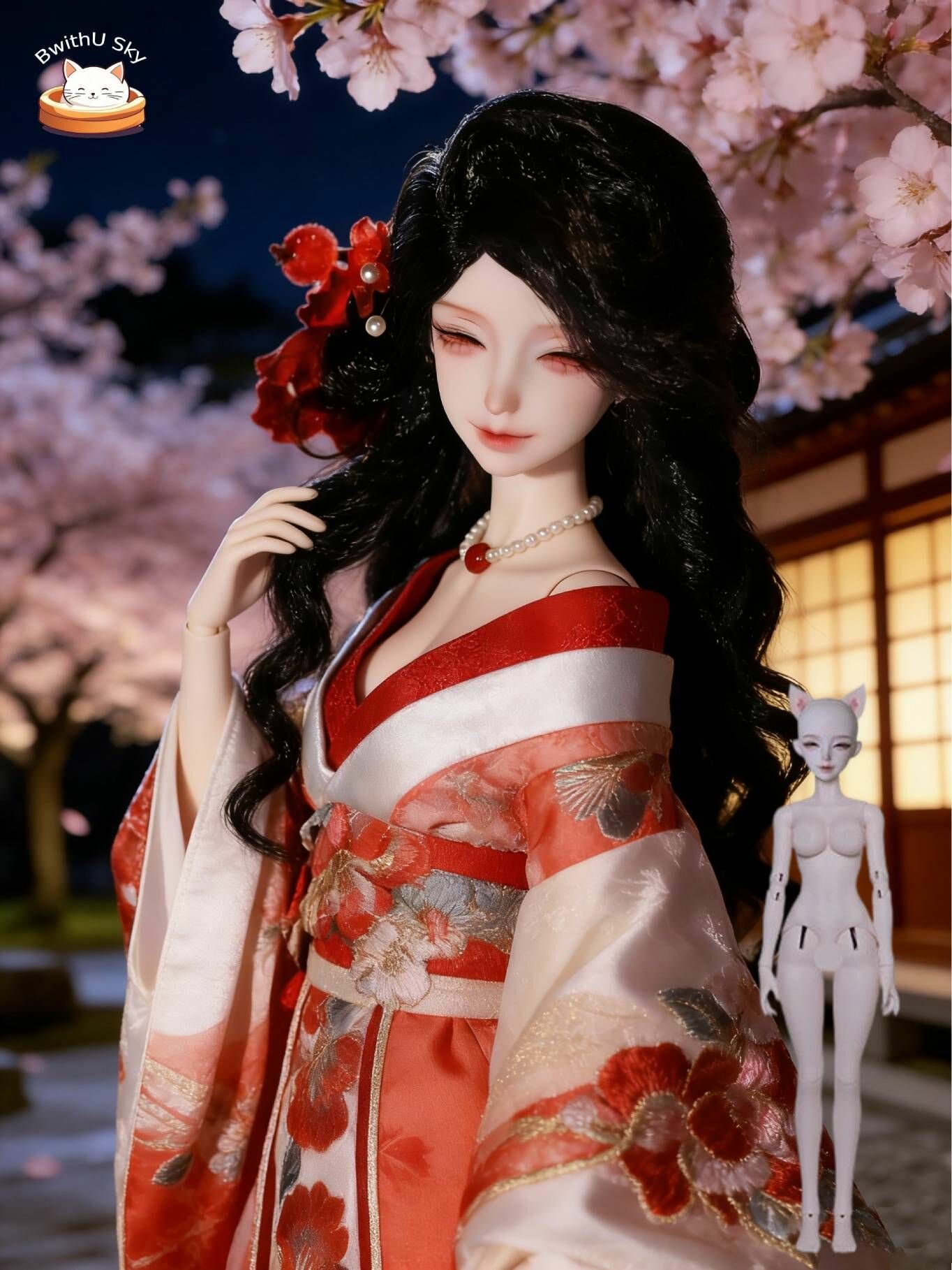 BwithUSky ChunJiang 1/4 BJD обнаженная кукла с нормальной кожей + макияж в стиле фристайл, без аксессуаров