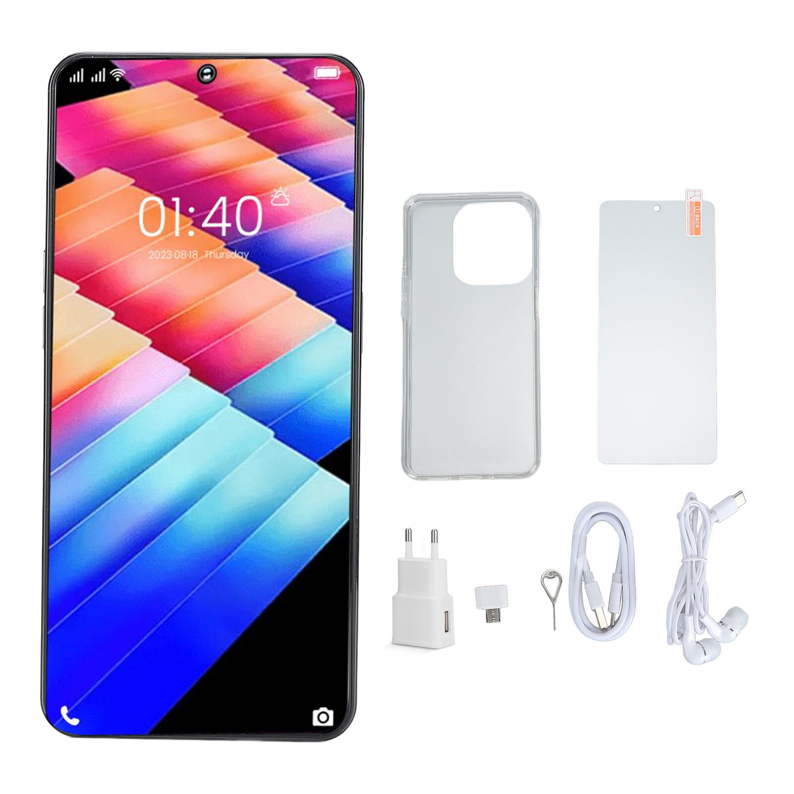 Смартфон 6,5 без блокировки: 4G, Android 13, 6 ГБ ОЗУ, 128 ГБ ПЗУ, 8+21 Мп, 2 SIM, WiFi, Bluetooth,