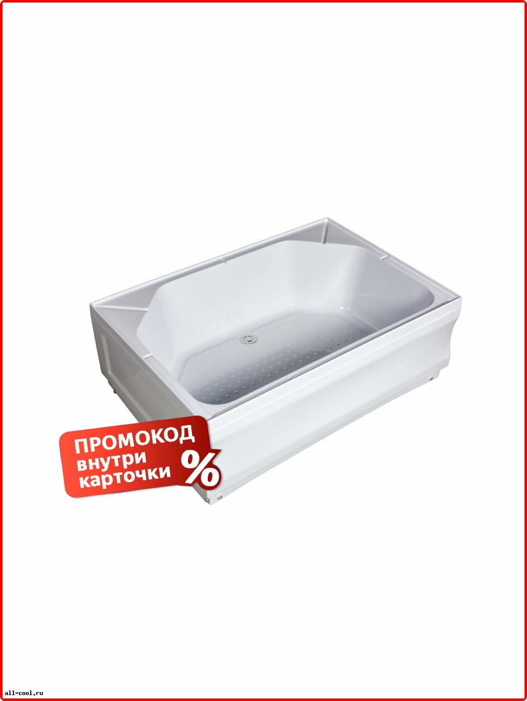 Душевой поддон WEMOR Daria 120x80 высокий, акрил, прямоугольный, белый