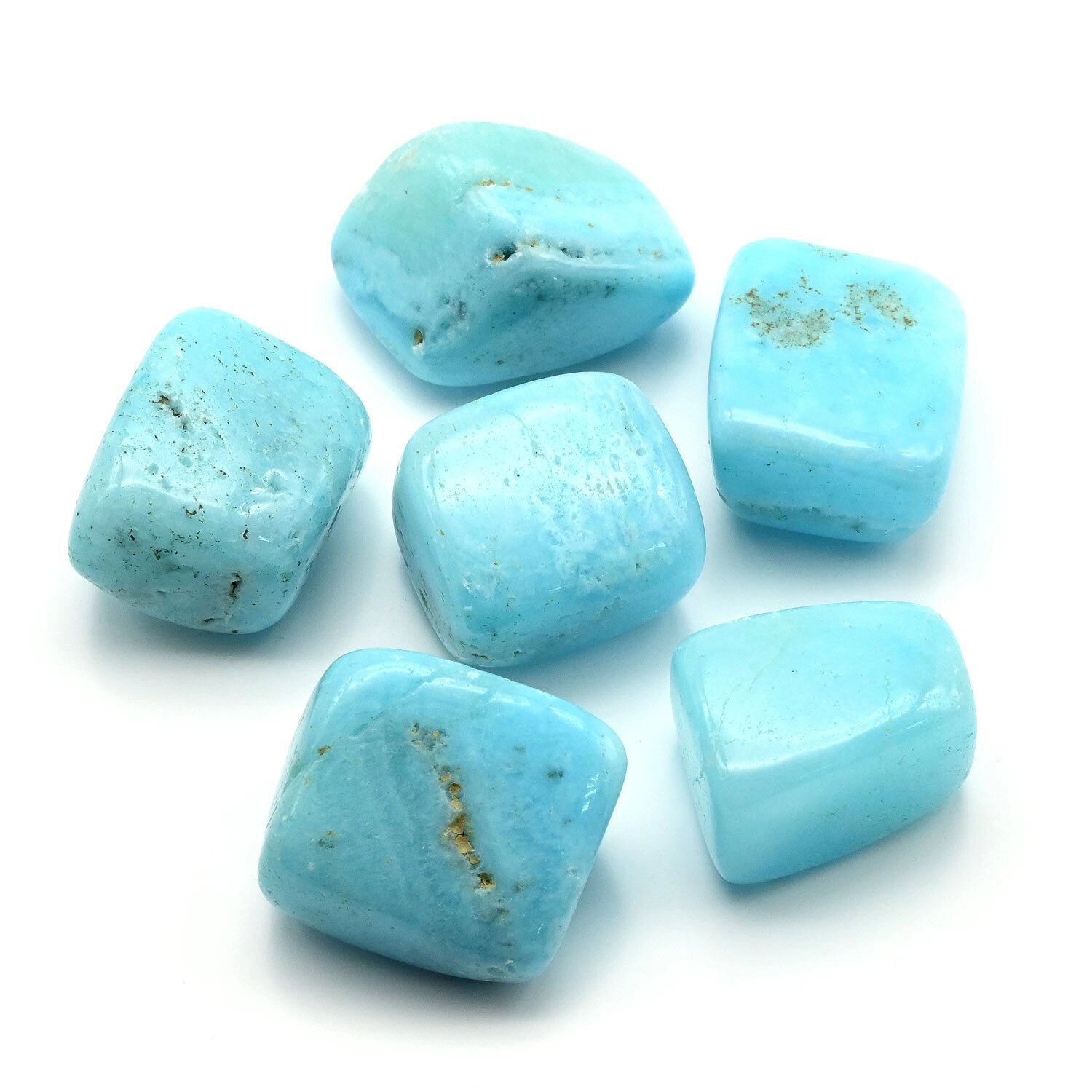 Минерал арогонит голубой 33*19*18мм, 20-25г (L). .