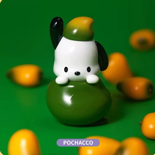 Фигурки Sanrio Family с фруктовыми наполнителями: Куроми, Май Мелоди, Синаморолл, Хелло Китти, Почакко — модные