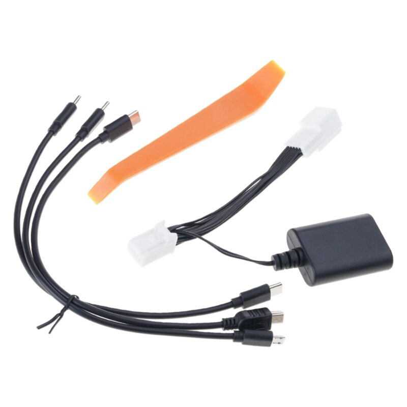 10-контактный Адаптер Питания Зеркала с Автоматическим Затемнением для Видеорегистратора с Коротким Кабелем USB C для легкой установки