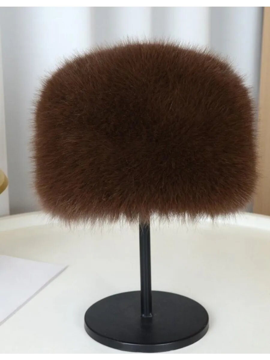 Зимний пухлый меховой рыболовный колпак с плюшевым мехом, теплый, панамка кофе